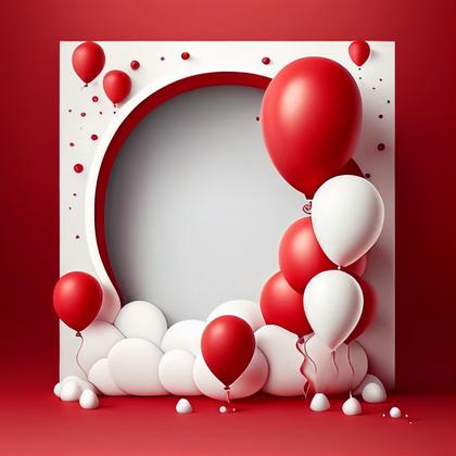 Free Download Red and White Happy Birthday Background