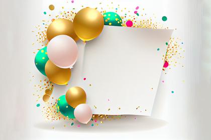 Free Download Birthday Balloons Card Background