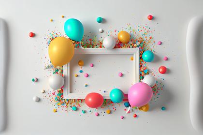 Free Download Colorful Happy Birthday Frame Background Image