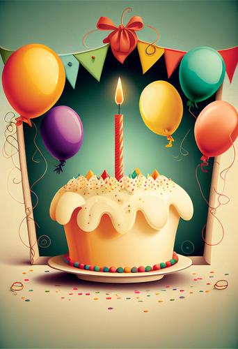 Free Download Vintage Happy Birthday Frame Background Image