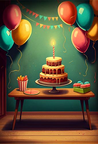 Free Download Vintage Happy Birthday Frame Background