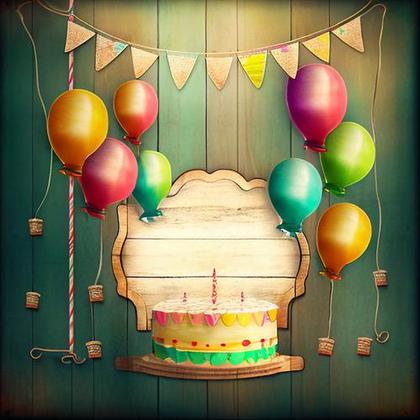 Free Download Vintage Happy Birthday Frame Background