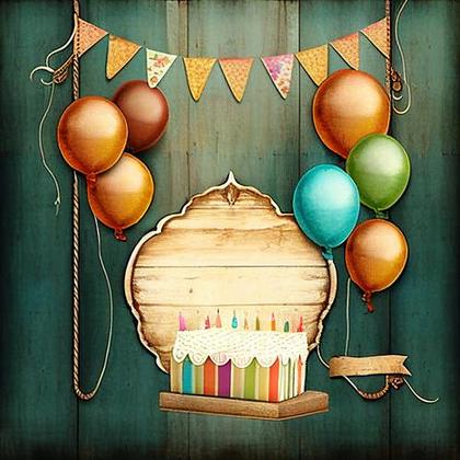 Old World Charm: A Vintage Birthday Background Odyssey | 123freevectors