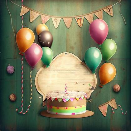 Free Download Vintage Happy Birthday Frame Background