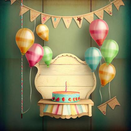 Free Download Vintage Birthday Frame Background