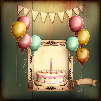 Free Download Vintage Birthday Background Image