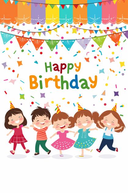 Free Download Happy Birthday Cute Cartoon Characters