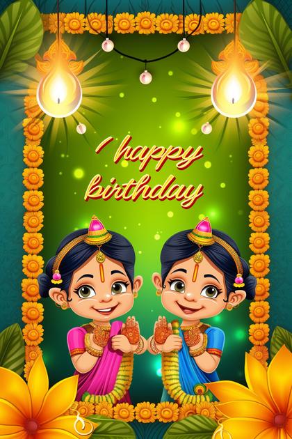 Free Download Indian Culture Theme Happy Birthday