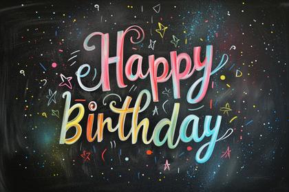 Free Download Happy Birthday Chalkboard