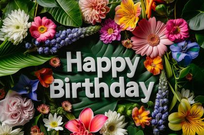 Free Download Happy Birthday Flowers Background