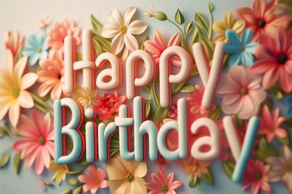 Free Download Happy Birthday Flowers Background