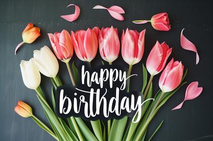 Free Download Happy Birthday Flowers Background