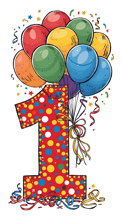 It’s Party Time! 20 Free Printable Cards For a “happy 1st Birthday ...