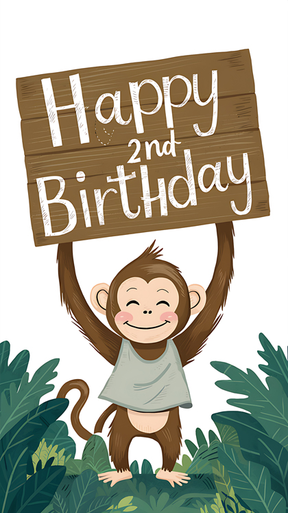 Free Download Happy 2nd Birthday Panda