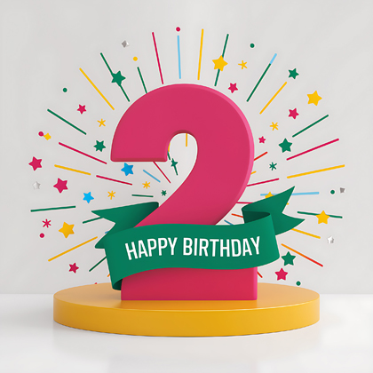 Free Download Happy 2nd Birthday