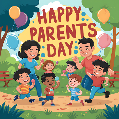 Free Download Happy Parents Day Banner Design