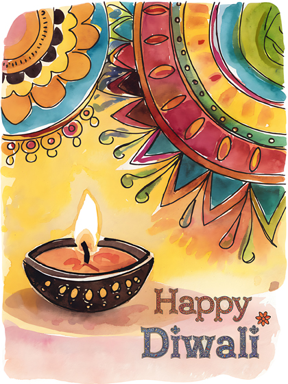 Free Download Diwali Celebration Card