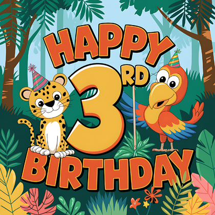 Free Download Happy 3rd Birthday
