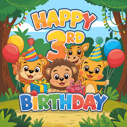 Free Download Happy 3rd Birthday