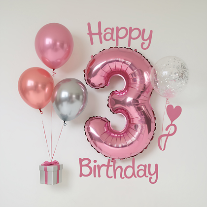 Free Download Happy 3rd Birthday