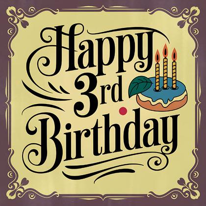 Free Download Happy 3rd Birthday