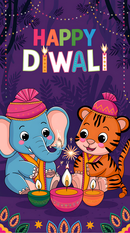 Free Download Family Celebrating Diwali in Traditional Attire