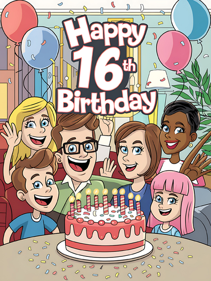 Free Download Happy 16th Birthday Celebration