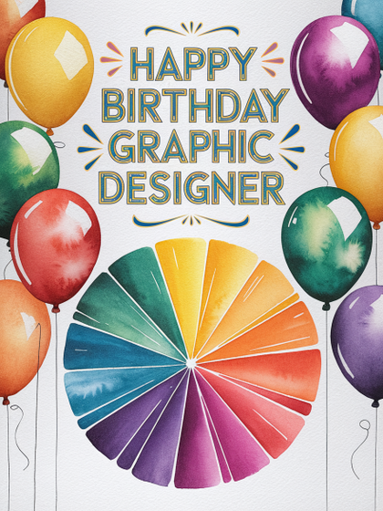 Free Download Watercolor Birthday Card for Graphic Designers
