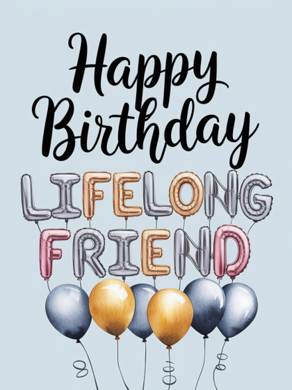 Free Download Happy Birthday Lifelong Friend Card