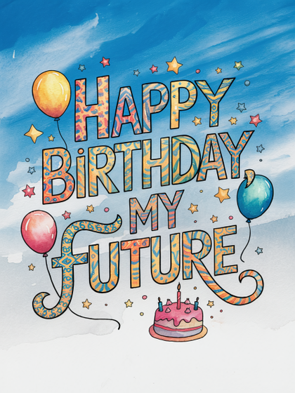 Free Download Happy Birthday Watercolor Illustration