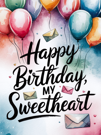 1 Happy Birthday My Sweetheart Design Bundles | Download High ...