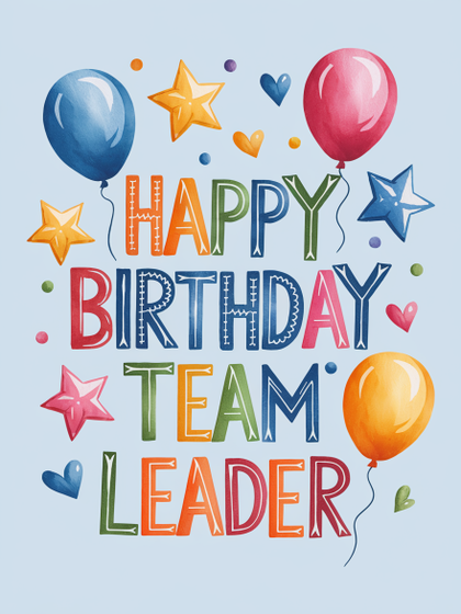 1 Happy Birthday Team Leader Design Bundles | Download High-resolution ...
