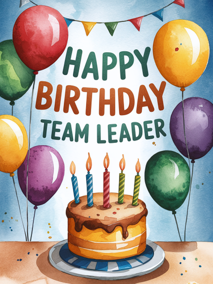 Free Download Happy Birthday Team Leader Banner