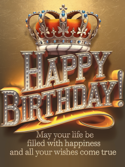 Free Download Happy Birthday with a Crown