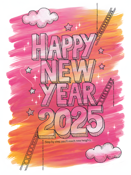 Free Download Colorful 2025 New Year Card Art and Graphics