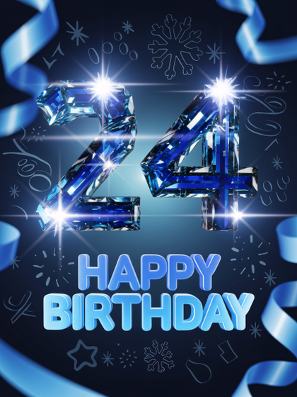 Free Download Happy 24th Birthday Candy Celebration