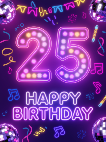 Free Download 25th Birthday Puzzle Illustration