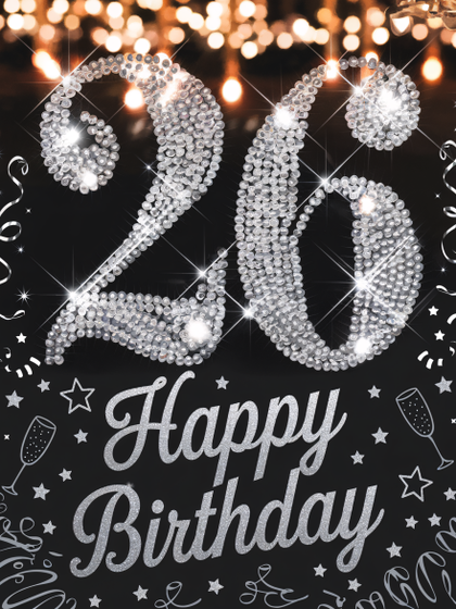 Free Download Sparkling 26th Birthday Celebration