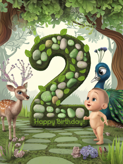 Free Download Second Birthday Woodland Creatures