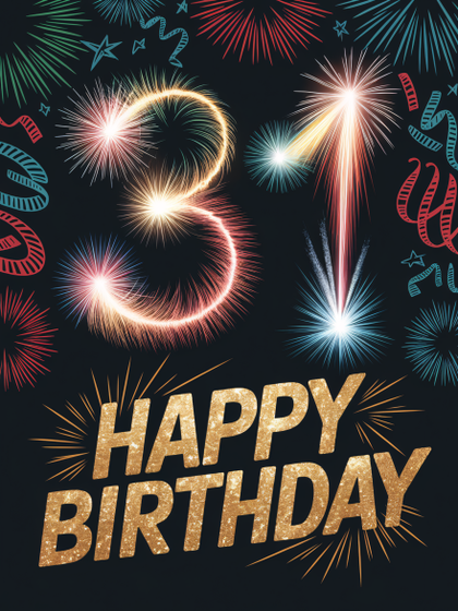 Free Download 31st Birthday Celebration: Luxurious Cake and Balloons