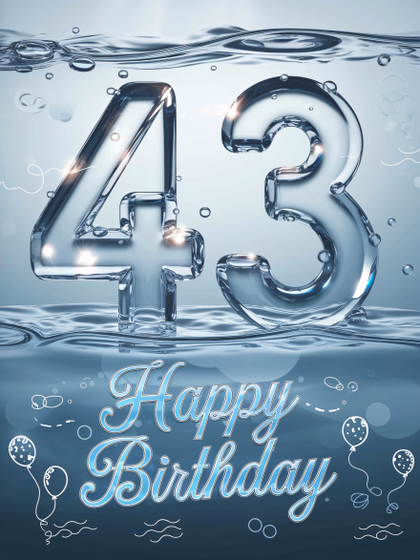 Free Download Happy 43rd Birthday Chocolate Sweets Card