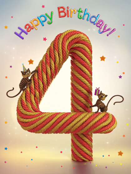 Free Download 4th Birthday Candy Celebration
