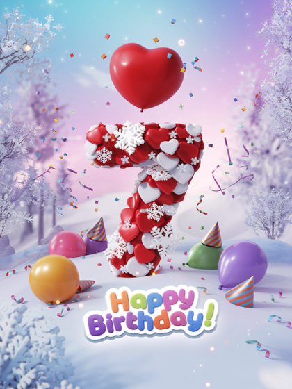 Free Download 7th Birthday Winter Wonderland Celebration
