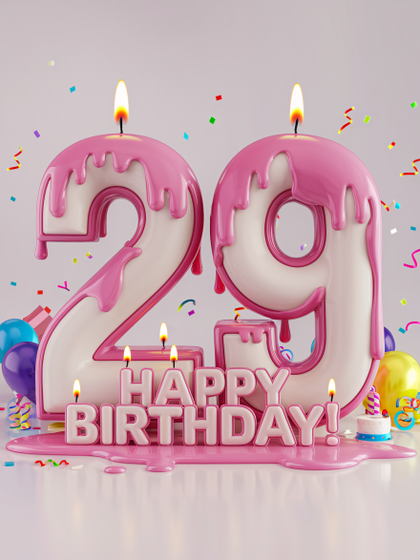 Free Download 29th Birthday Chocolate Cake
