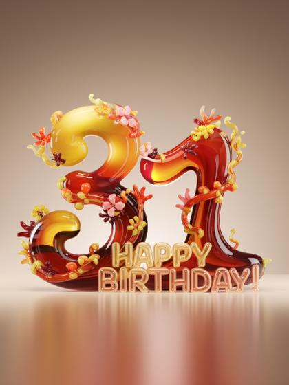 Free Download 31st Birthday Celebration: Luxurious Cake and Balloons