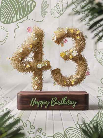 Free Download Happy 43rd Birthday Chocolate Sweets Card