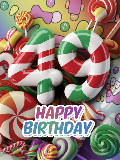 Free Download Happy 49th Birthday Candy Celebration