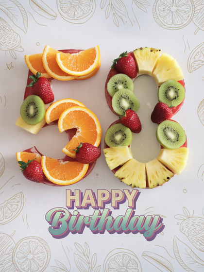 Free Download 58th Birthday Macaron Cake Design