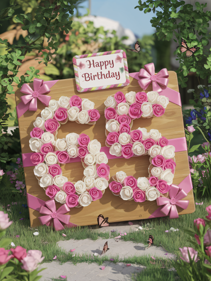 Free Download Happy 65th Birthday Donut Cake
