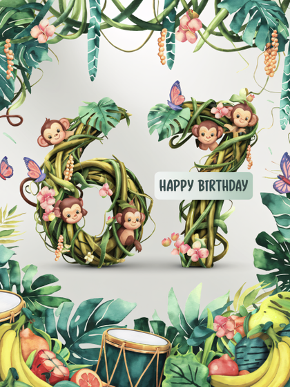 Free Download Happy 67th Birthday! 3D Render